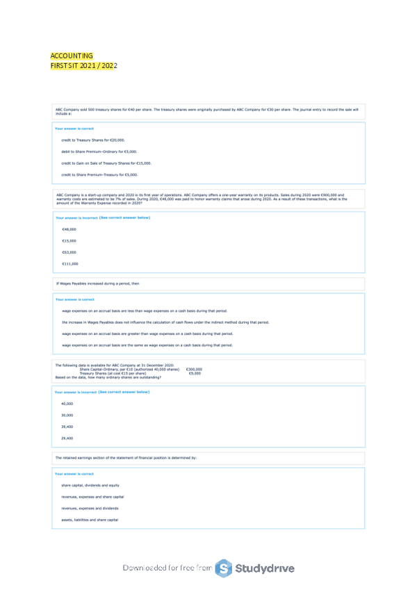 first sit 2021 2022 questions... - Download