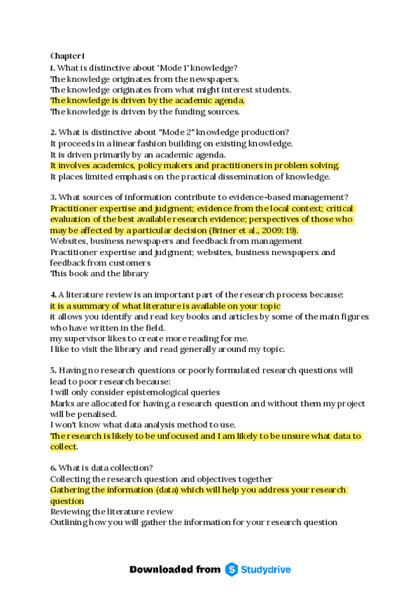 Self test MC Questions (with... - Download