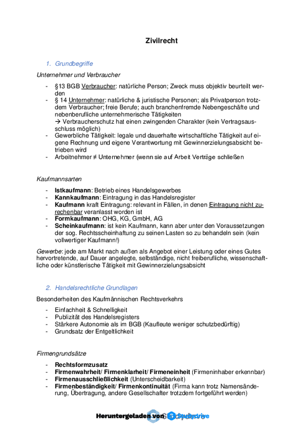 Zivilrecht Zusammenfassung.pdf - Download