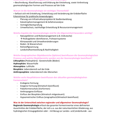 Dokument Übungsfragen zur Vorlesung Exogene Dynamik.pdf - Herunterladen