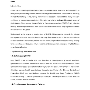 Document The Long Term Effects of COVID 19 A Comprehensive Review of ...
